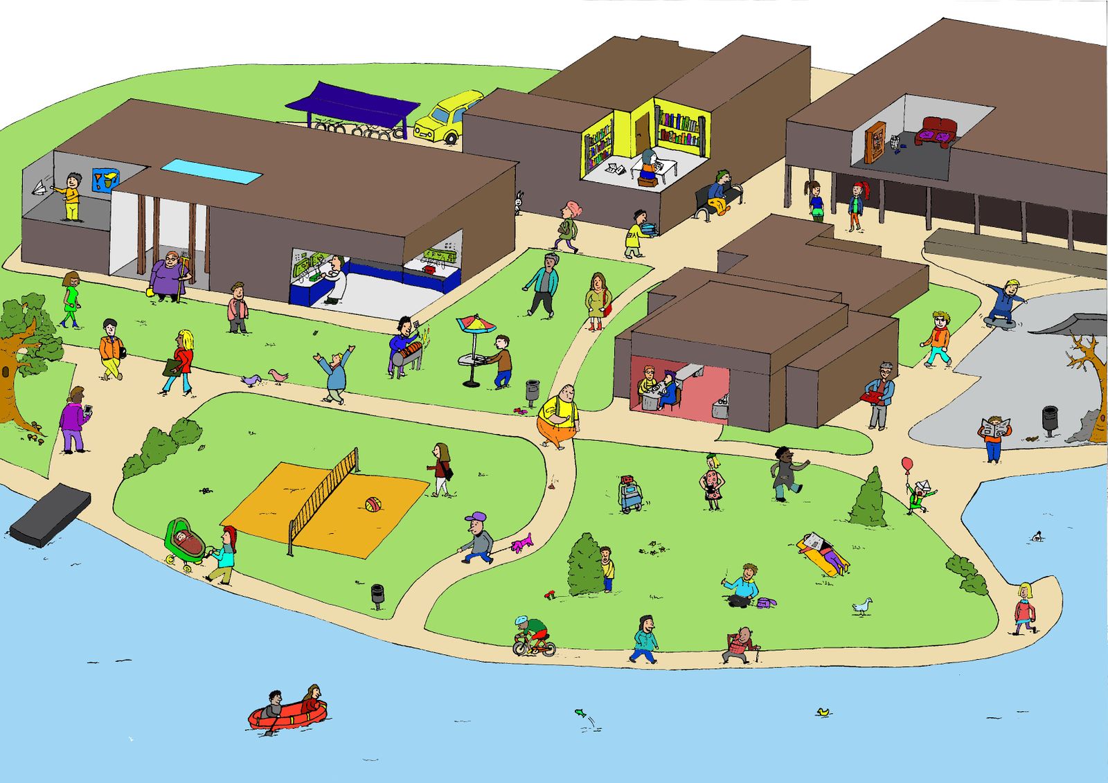 Wimmelkarte des HSR-Campus – Geometa Lab OST